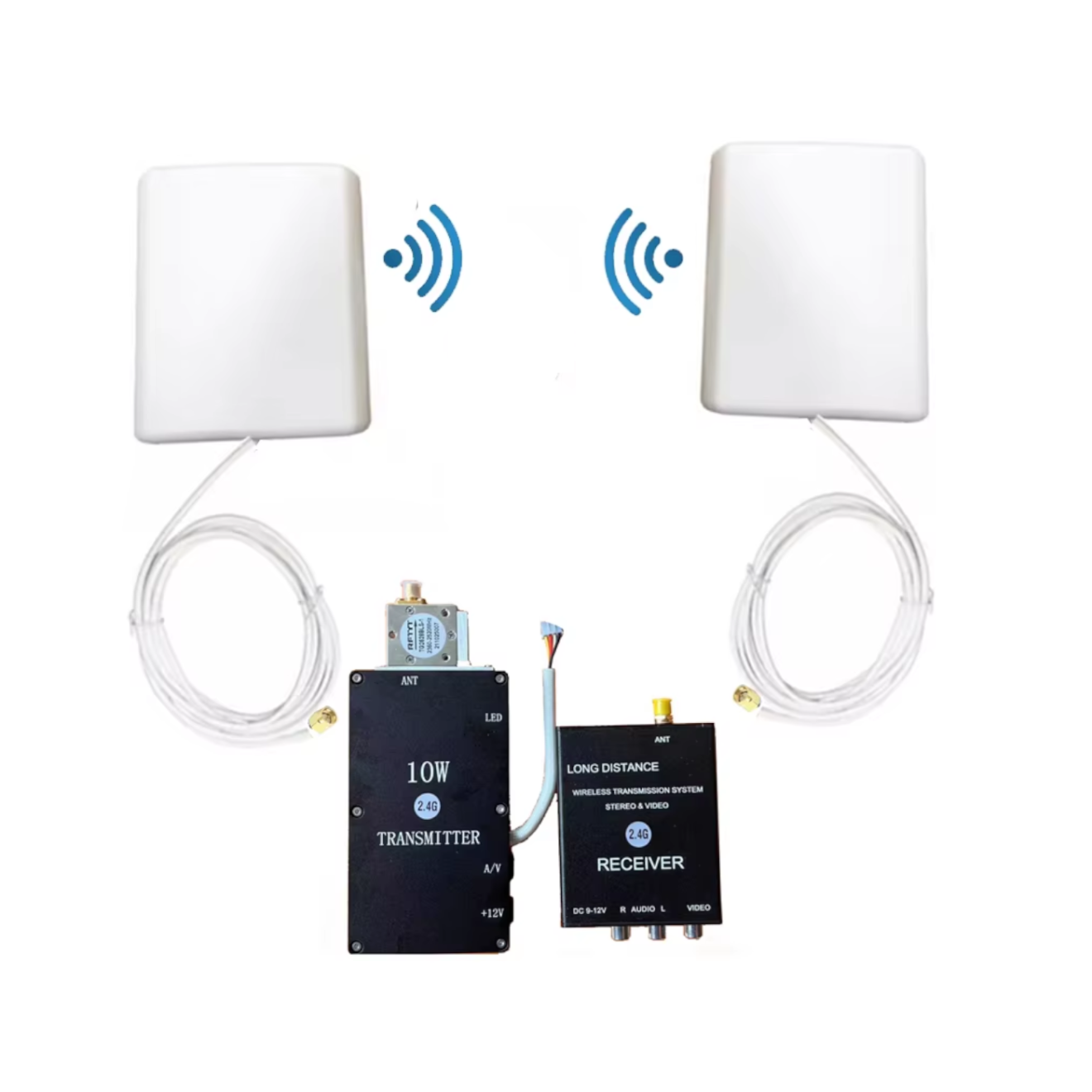 5 Miles Wireless Audio Video Transmitter and Receiver
