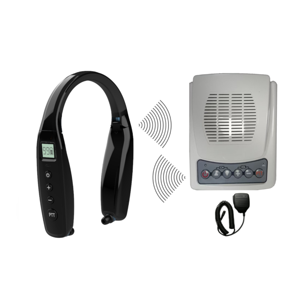 Wireless Neck Band Intercom With Talk Back Speaker - UnikCCTV.Com